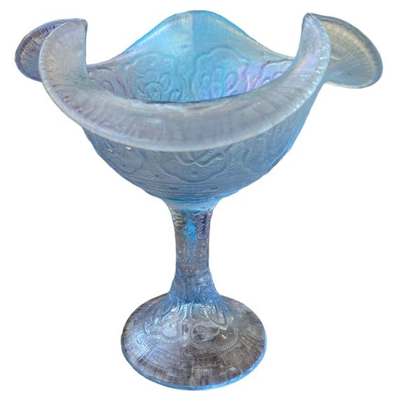 Fenton | Accents | Fenton Persian Medallion Ice Blue Compote Footed ...